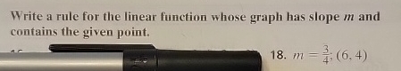 Solved What are the steps to Write a rule for the linear | Chegg.com
