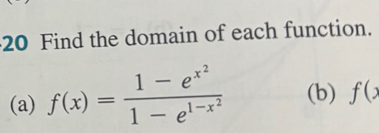 Solved 20 ﻿Find the domain of each | Chegg.com