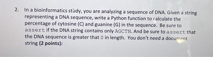 Solved In a bioinformatics study, you are analyzing a | Chegg.com