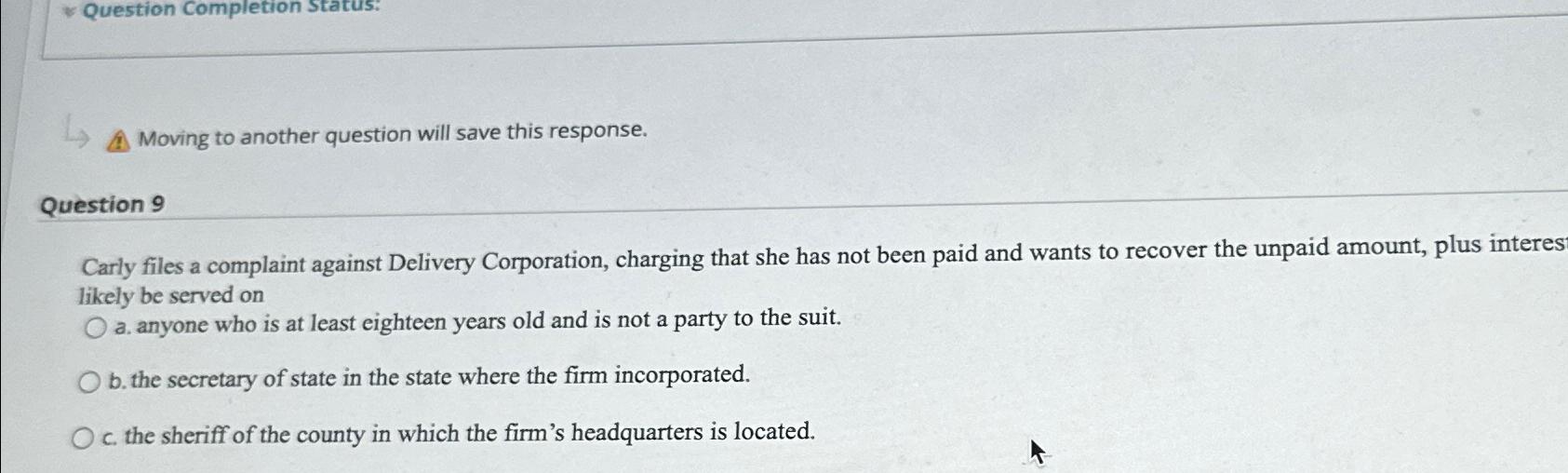 Solved Question Completion Status:4 ﻿Moving to another | Chegg.com