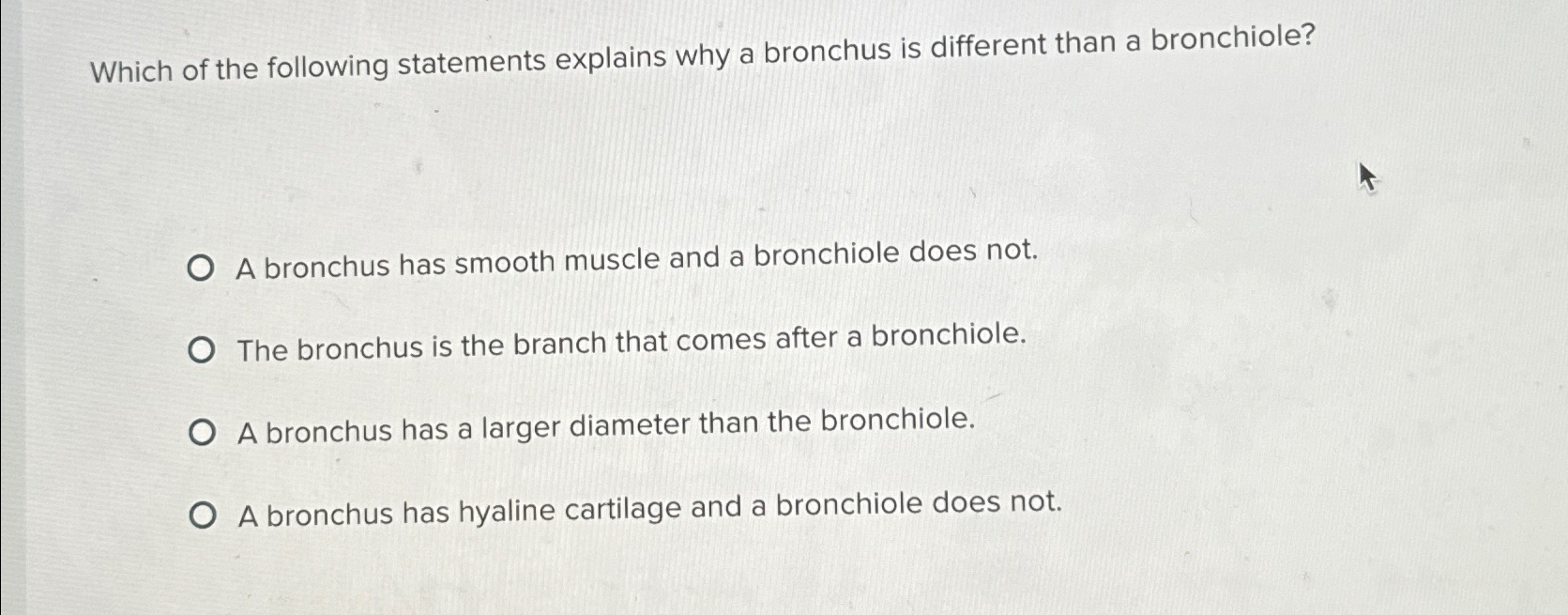 Solved Which of the following statements explains why a | Chegg.com