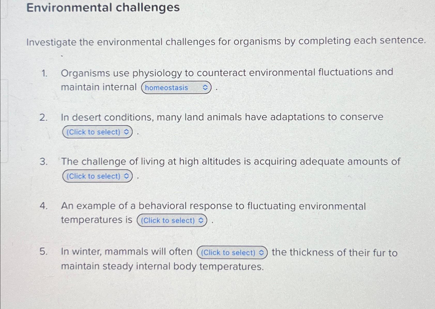 Solved Environmental challengesInvestigate the environmental | Chegg.com