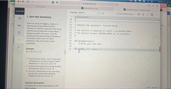 Solved Ham th arm left Input Format for Custom Testing List | Chegg.com