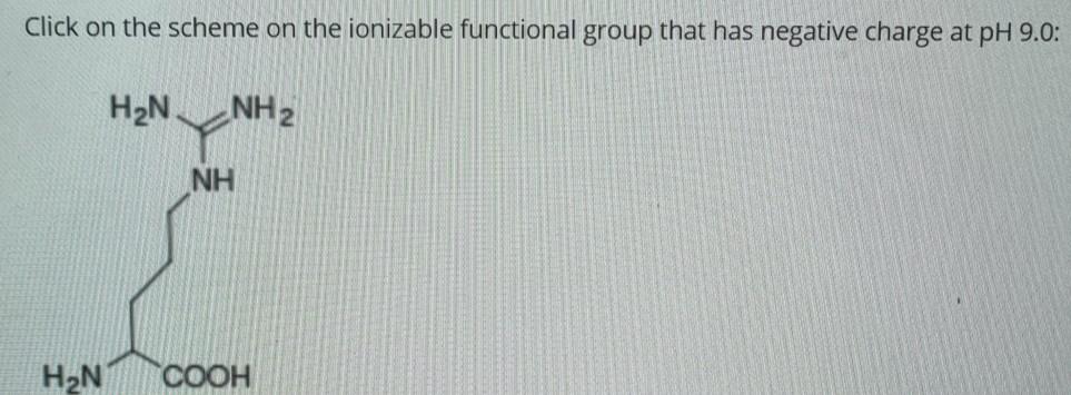 Solved Click on the scheme on the ionizable functional group | Chegg.com