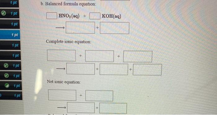 Solved [Reference Write the balanced formula, complete | Chegg.com