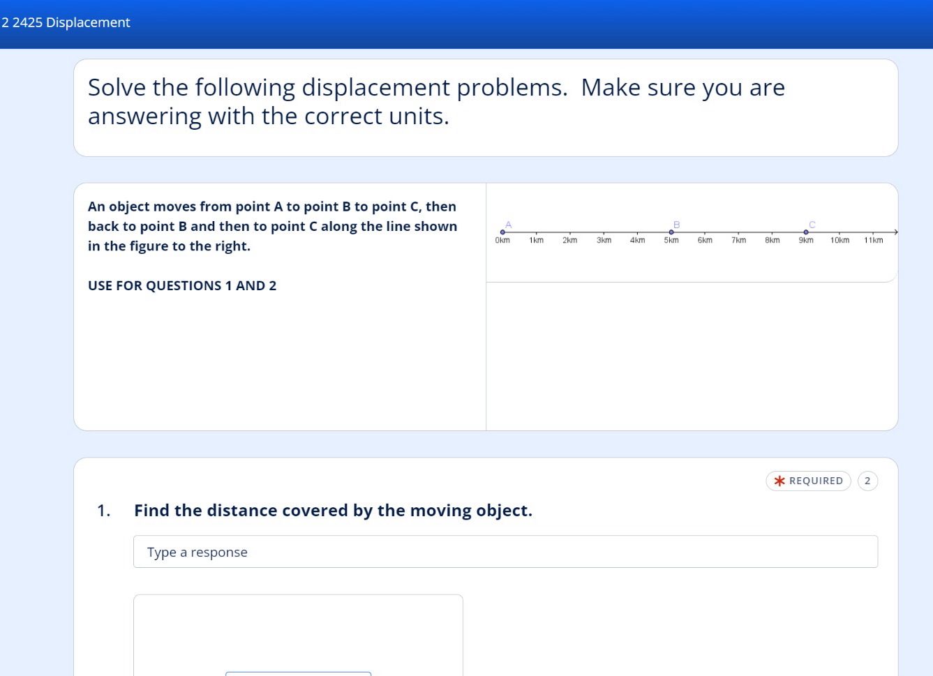Solved 22425 ﻿DisplacementSolve the following displacement | Chegg.com