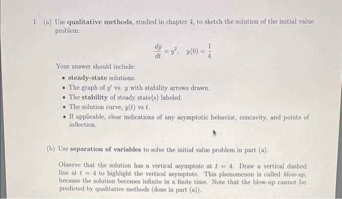 Solved (a) Use qualitative methods, studied in chapter 4 , | Chegg.com