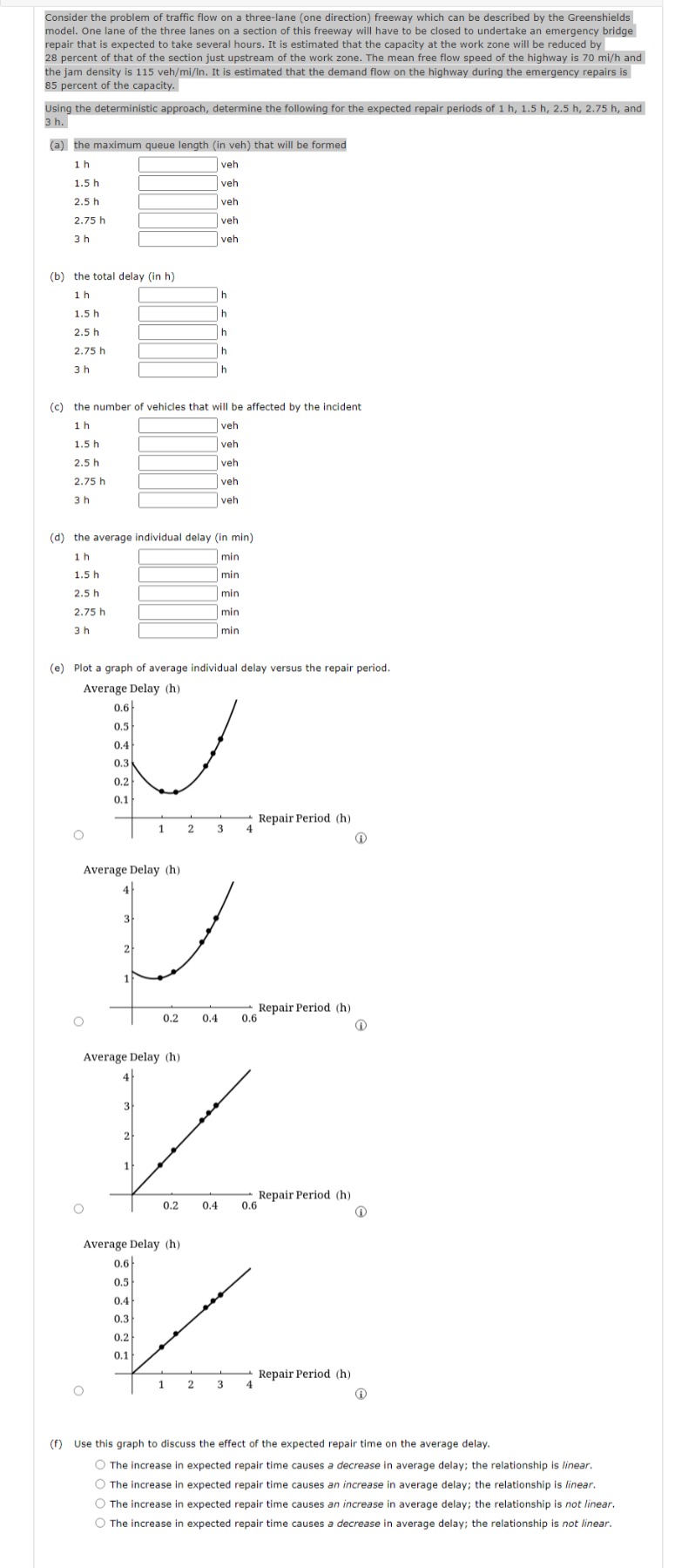 Solved Consider the problem of traffic flow on a three-lane | Chegg.com
