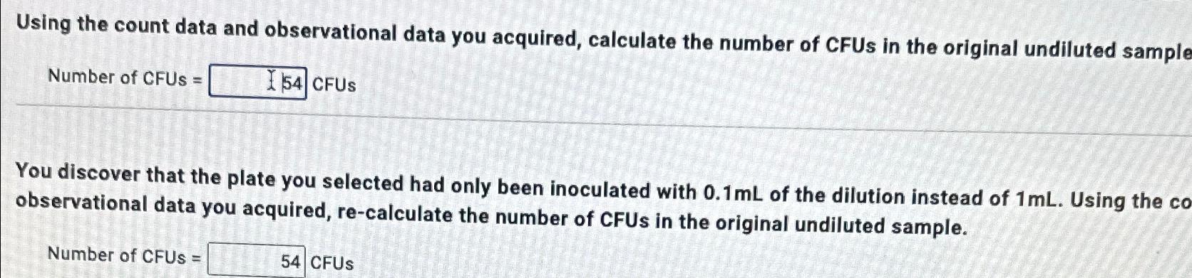 Solved Using the count data and observational data you | Chegg.com