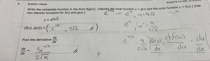 Solved Question Details Write the composite function in the | Chegg.com