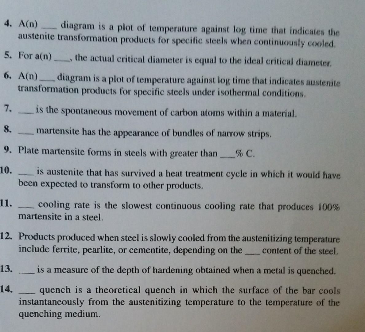 4. A(n) diagram is a plot of temperature against log | Chegg.com