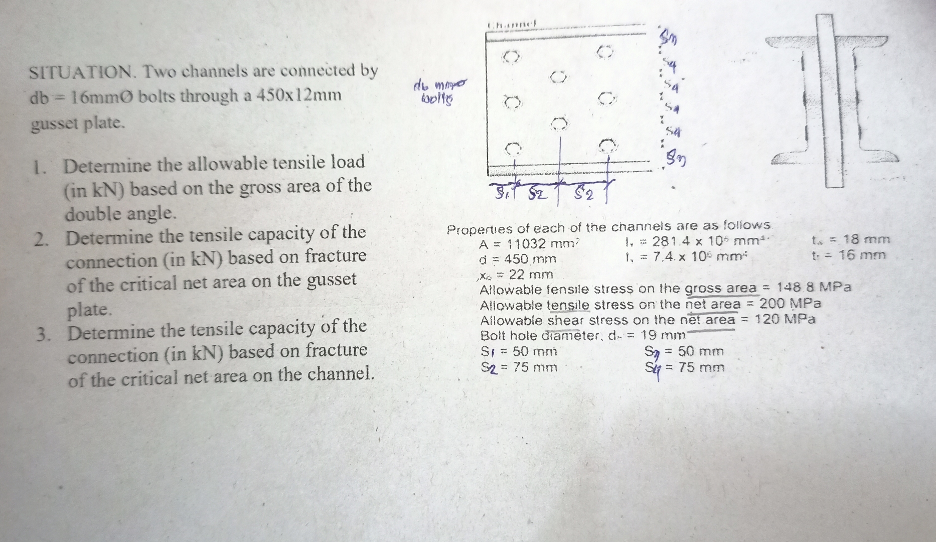 Solved SITUATION. Two channels are connected by db=16mm⊘ | Chegg.com