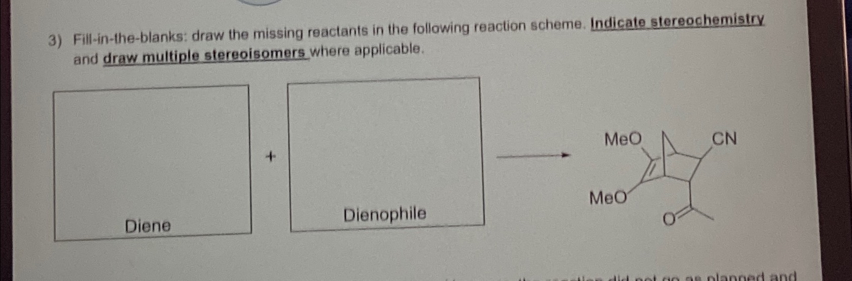 Solved Fill-in-the-blanks: draw the missing reactants in the | Chegg.com