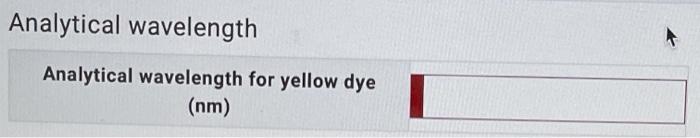 Solved Analytical wavelength Analytical wavelength for | Chegg.com