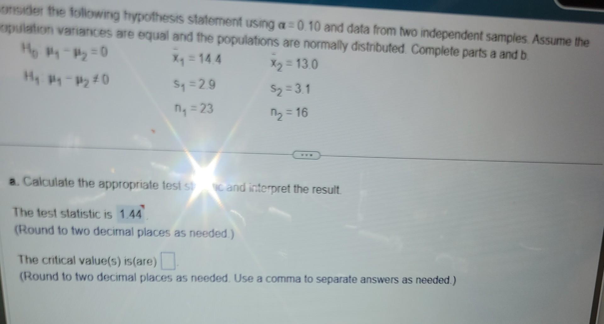 Solved ansider the following hypothesis statement using | Chegg.com