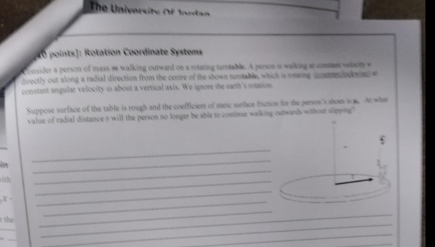 Solved The Universite olandan points Rotation Coordinate | Chegg.com