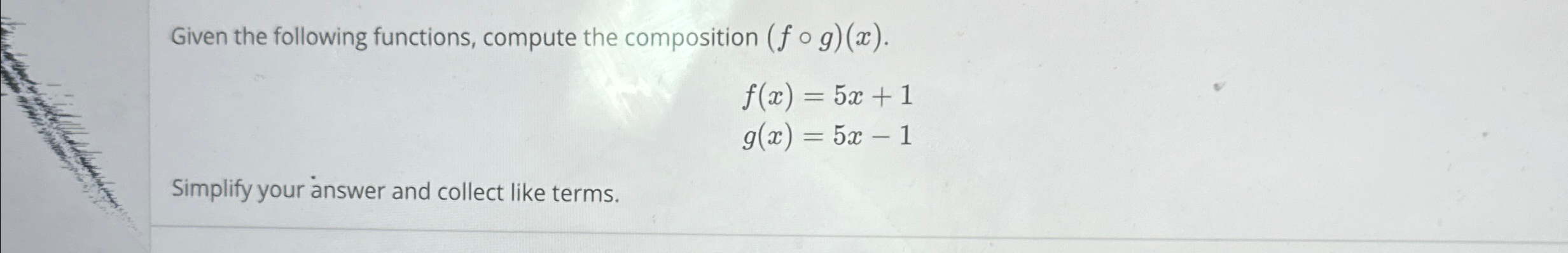 Solved Given the following functions, compute the | Chegg.com