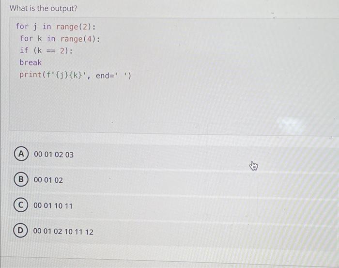 Solved What is the output? count =0 while count Solved What is the output? count =0 while count
