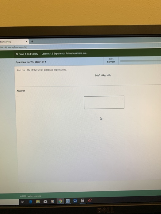 Solved kes learning "Portal Lesson lesson.certify Save & End | Chegg.com