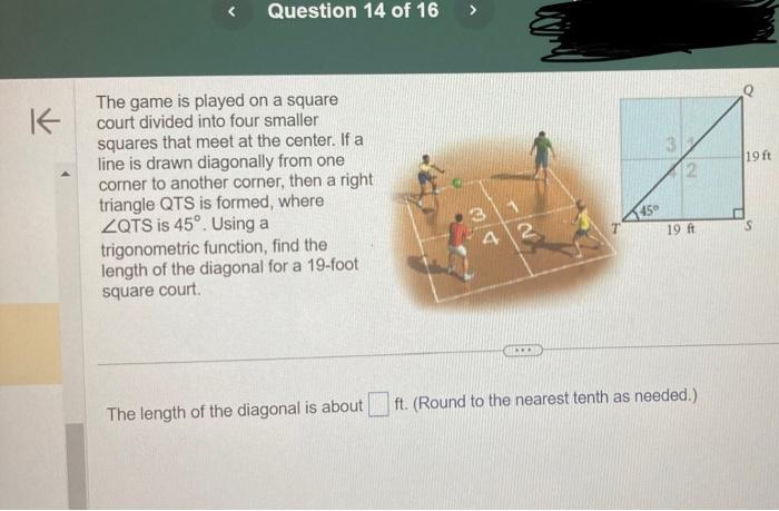 Solved The game is played on a square court divided into | Chegg.com