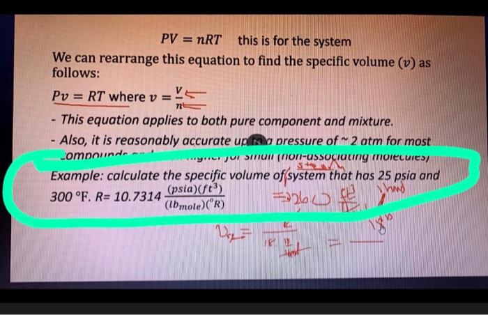 Solved PV = nRT this is for the system We can rearrange this | Chegg.com