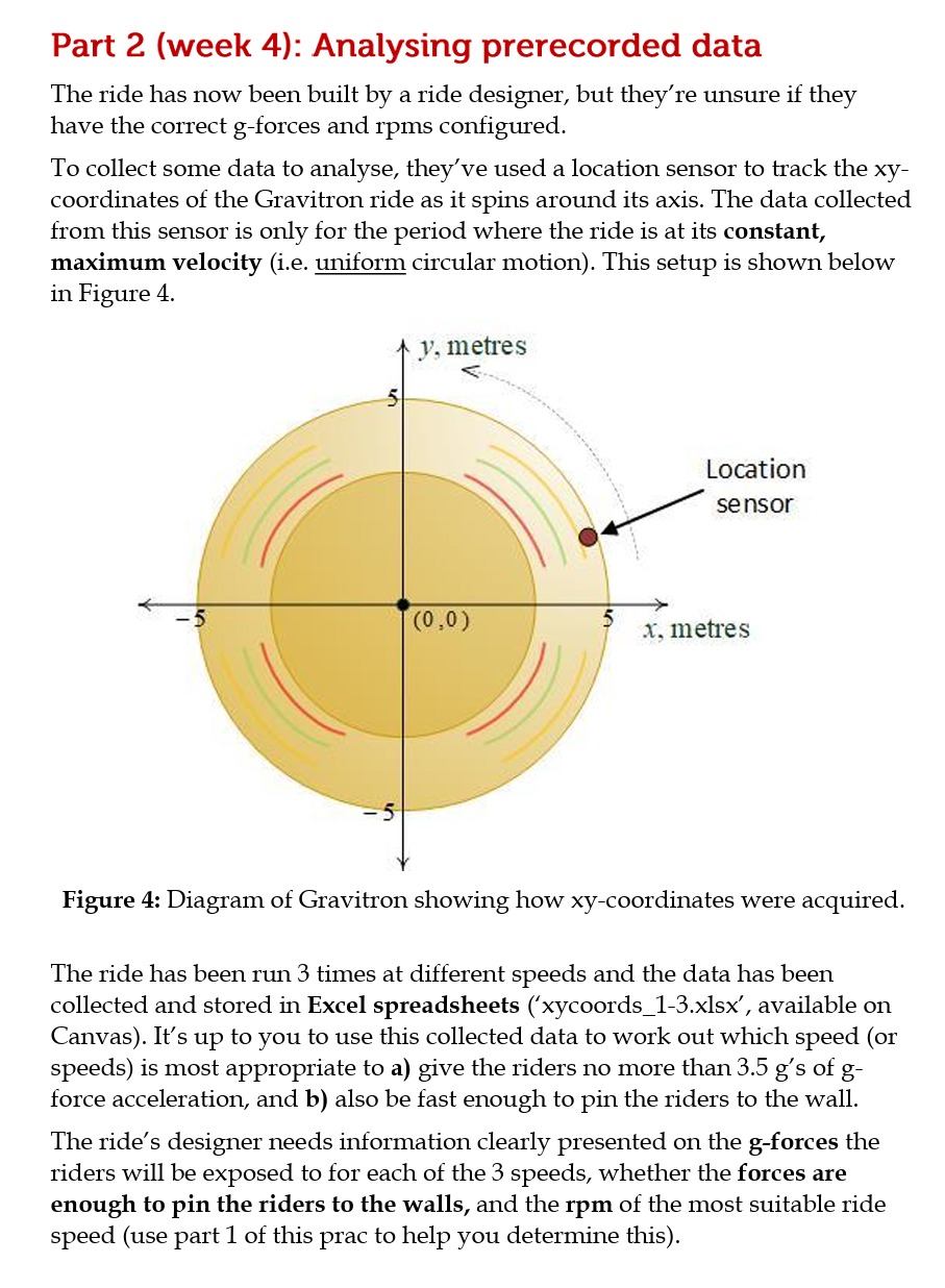 Solved Part 2 (week 4): Analysing prerecorded dataThe ride | Chegg.com