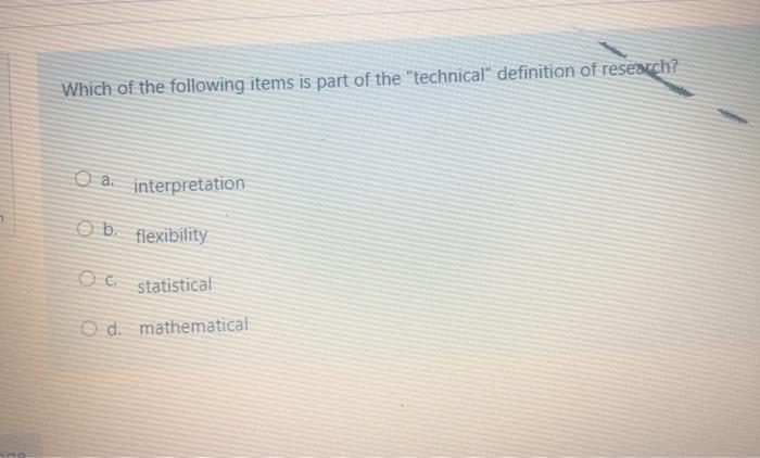 Solved Which of the following items is part of the | Chegg.com