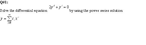 Solved Solve the differential equation 2y' + y' = 0 by using | Chegg.com