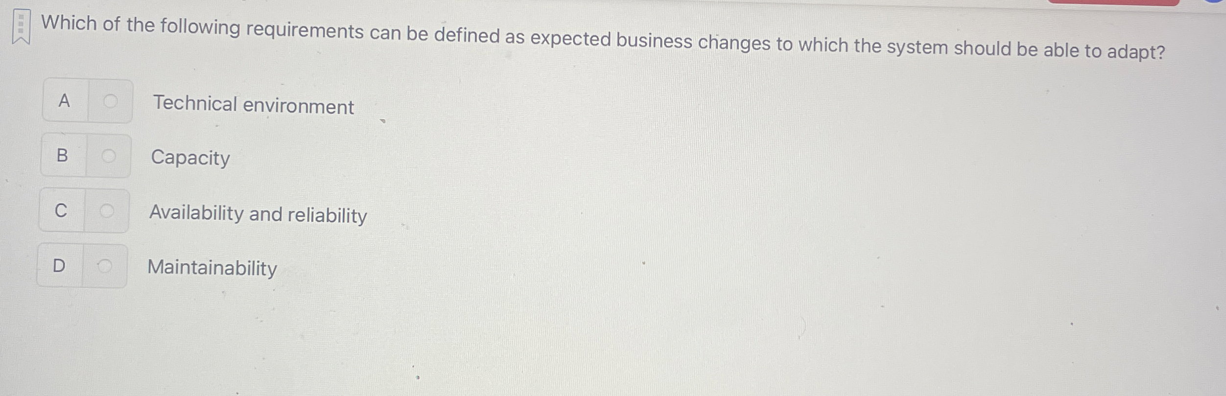 Solved Which of the following requirements can be defined as | Chegg.com