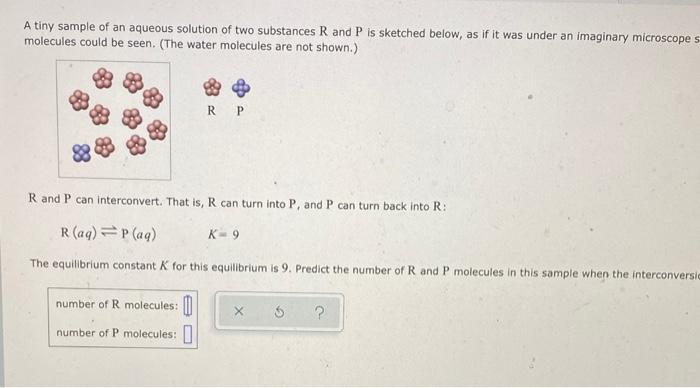 Solved A tiny sample of an aqueous solution of two | Chegg.com