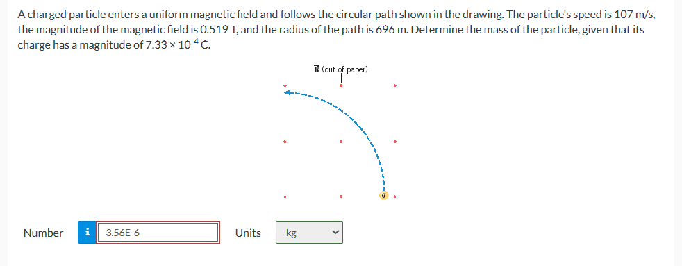Solved A charged particle enters a uniform magnetic field | Chegg.com