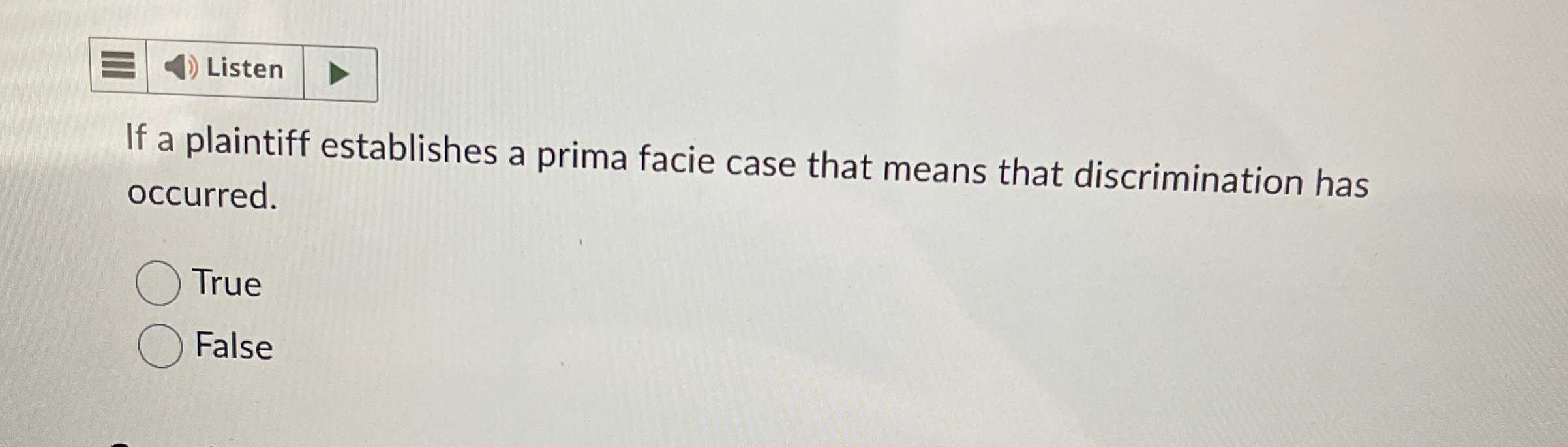 Solved If a plaintiff establishes a prima facie case that | Chegg.com