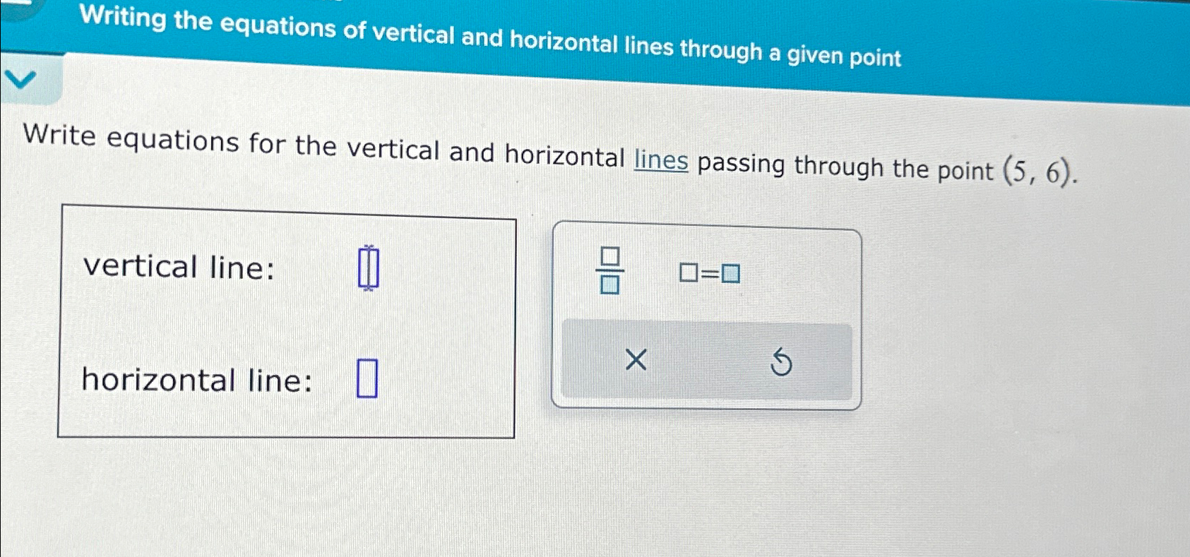 Solved Writing the equations of vertical and horizontal | Chegg.com