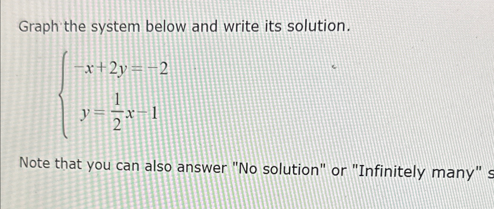 Solved Graph the system below and write its | Chegg.com