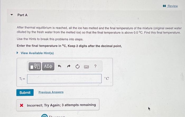 Solved Learning Goal: Specifc heat, latent heat -- | Chegg.com