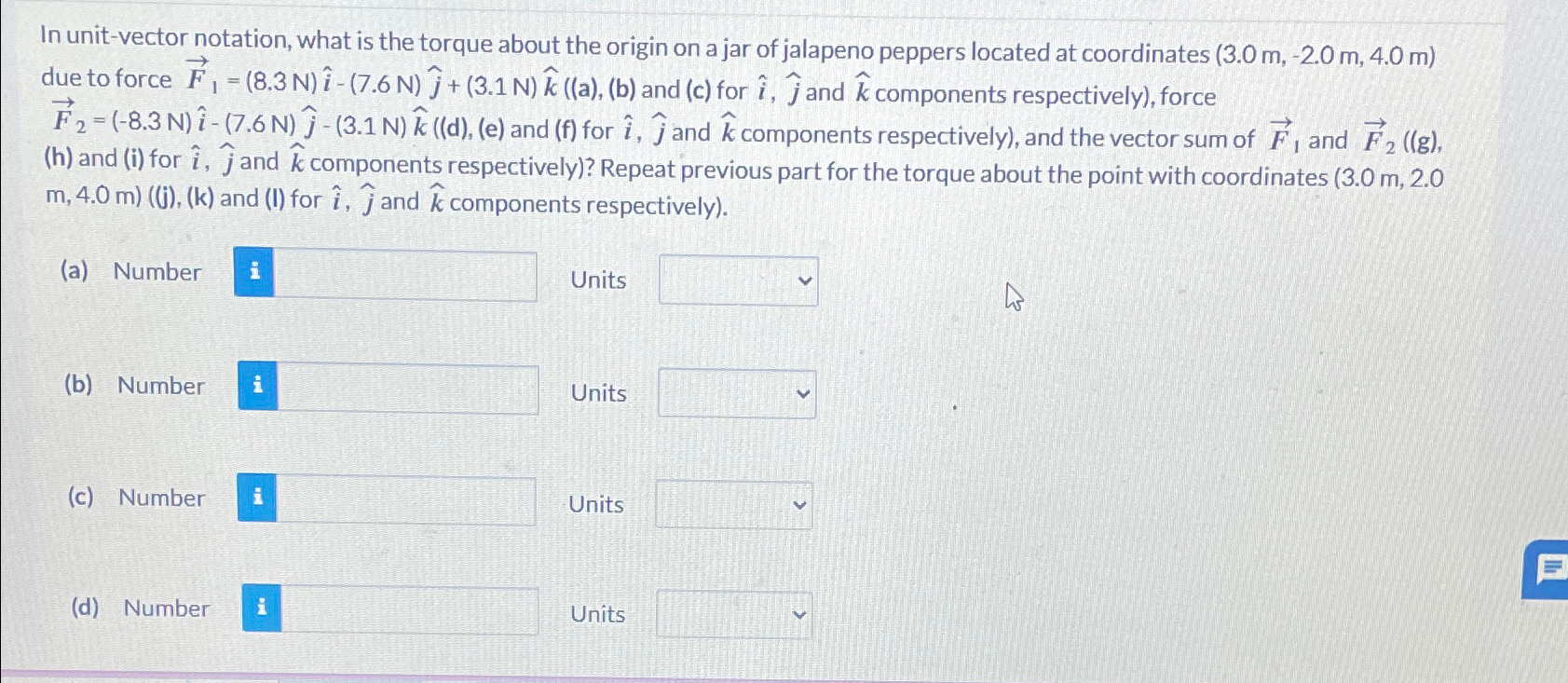 Solved In unit-vector notation, what is the torque about the | Chegg.com