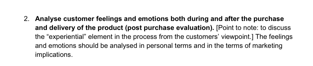 Solved Analyse customer feelings and emotions both during | Chegg.com