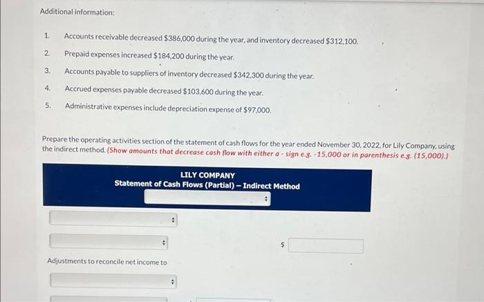 Solved The income statement of Lily Company is presented | Chegg.com