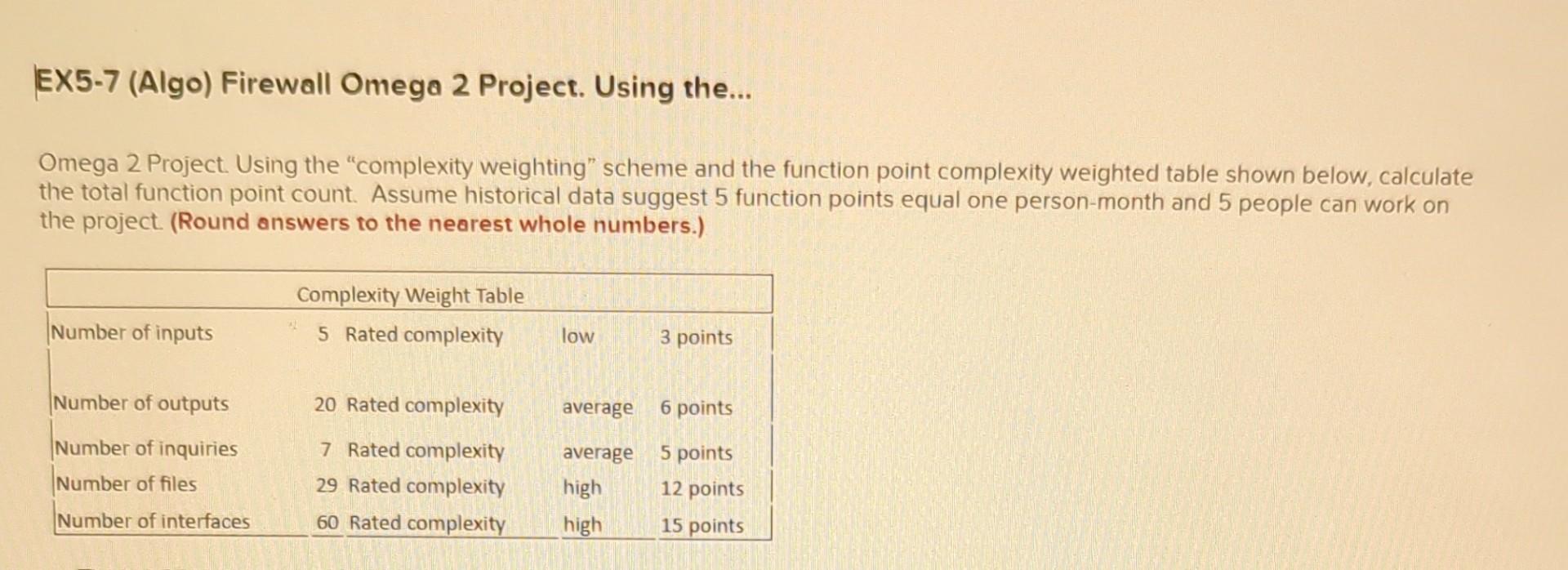 Solved Omega 2 Project. Using the "complexity weighting" | Chegg.com