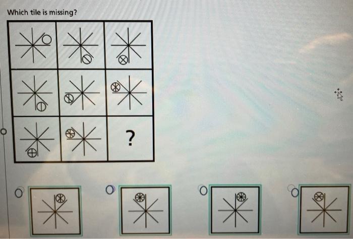 Solved Which tile is missing? | Chegg.com