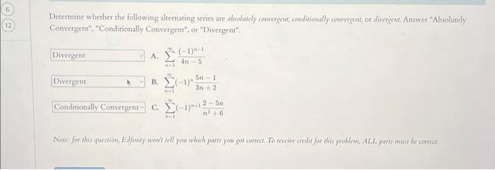 Solved Determine whether the following alternating series | Chegg.com