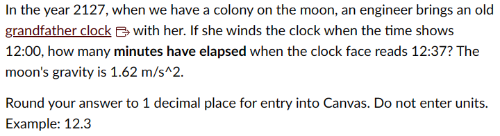 Solved In the year 2127, ﻿when we have a colony on the moon, | Chegg.com