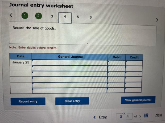 Solved Journal entry worksheet 123Journal entry worksheet 4 | Chegg.com