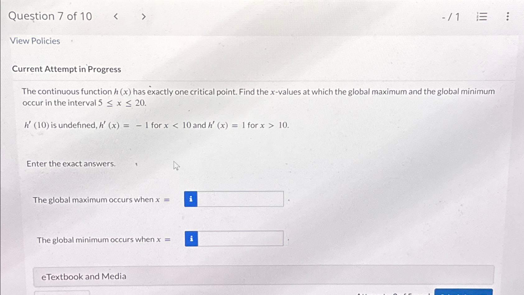 Solved Queștion 7 ﻿of 10View PoliciesCurrent Attempt in | Chegg.com