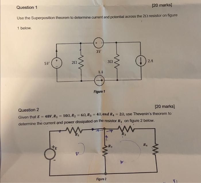 Solved Use the Superposition theorem to determine current | Chegg.com