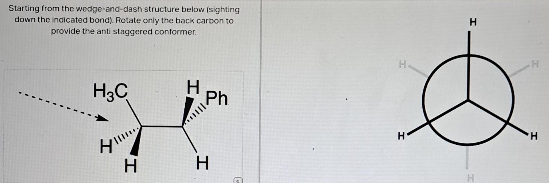 Solved Starting from the wedge-and-dash structure below | Chegg.com