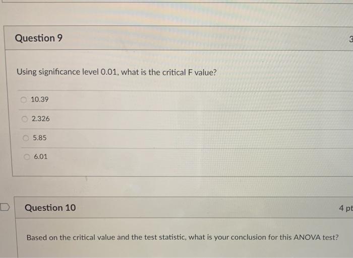 Solved a Use the following partial ANOVA table to complete | Chegg.com