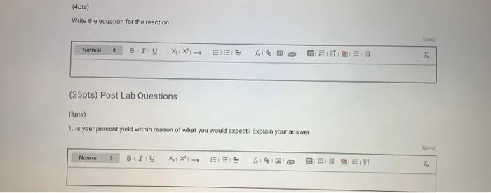Solved Data And Report Submission - Hydroboration (2pts) | Chegg.com