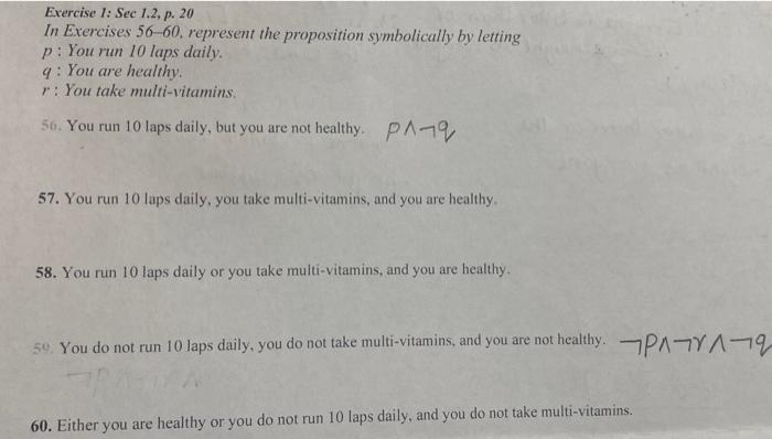 Solved Exercise 1: Sec 1.2, p. 20 In Exercises 56-60, | Chegg.com