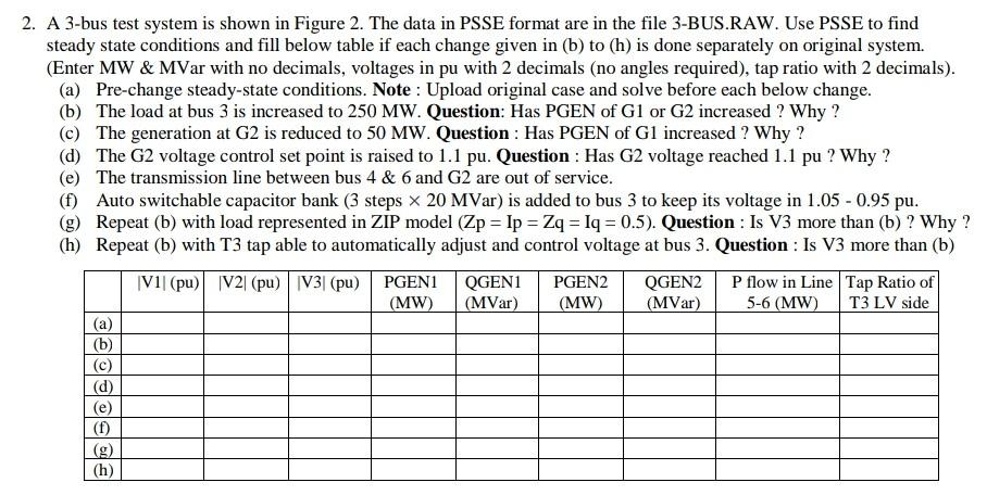 Course:Power System Analysis $ Control. please help | Chegg.com